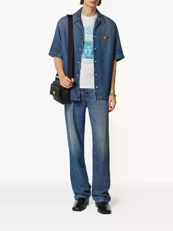Versace Medusa Biggie Denim Shirt