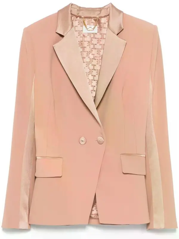Elisabetta Franchi Crepe Blazer - Neutrals