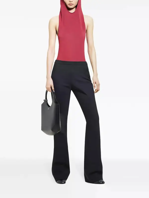 COURREGES Illusion Hooded Bodysuit - Red