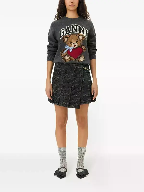 GANNI Embroidered Logo Jumper
