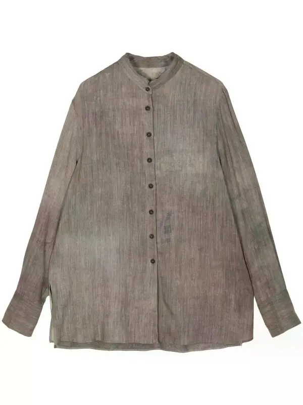 ZIGGY CHEN Mock Neck Long Sleeve Shirt