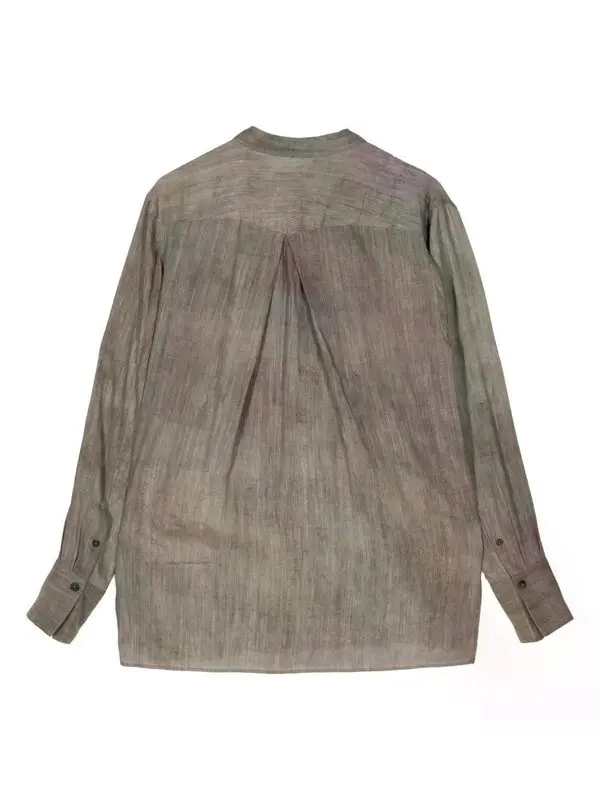ZIGGY CHEN Mock Neck Long Sleeve Shirt