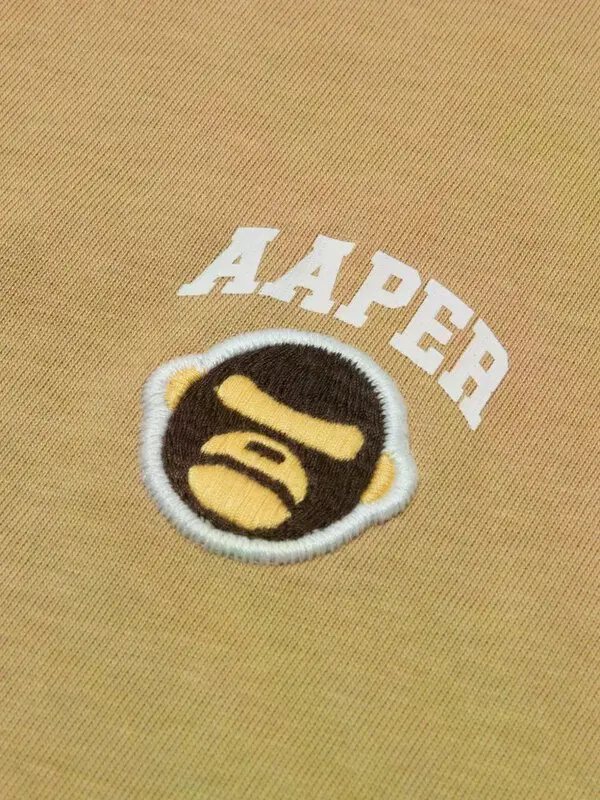 AAPE BY *A BATHING APE Cotton Polo Shirt - Neutrals
