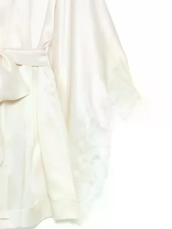 Carine Gilson Silk Robe - Neutrals