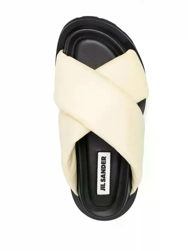 JIL SANDER Padded Leather Sandals