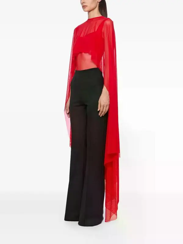 ATU BODY COUTURE Semi-sheer Bodysuit With Detachable Cape