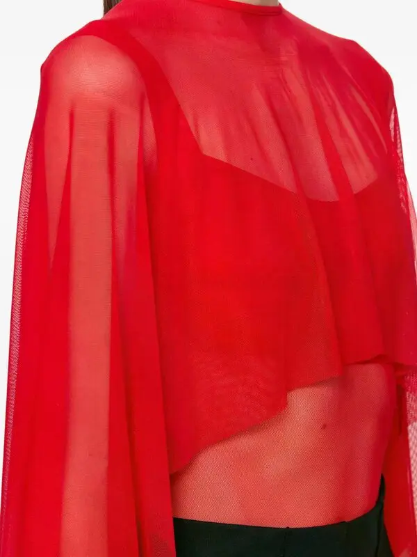 ATU BODY COUTURE Semi-sheer Bodysuit With Detachable Cape