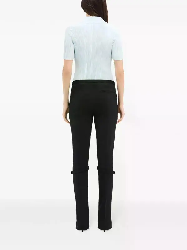 COURREGES Signature Ribbed Polo Top