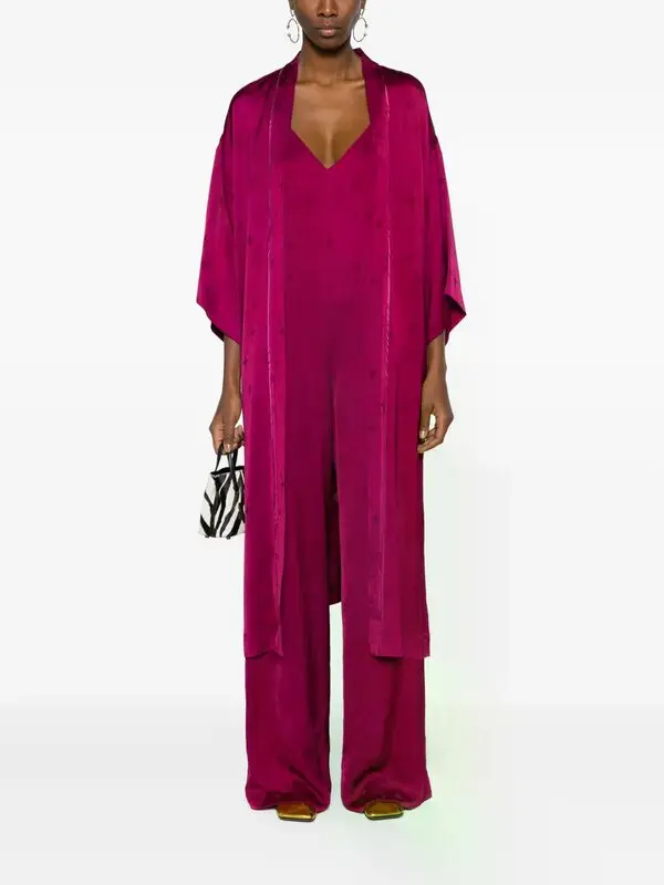 FORTE_FORTE Star-jacquard Satin Coat
