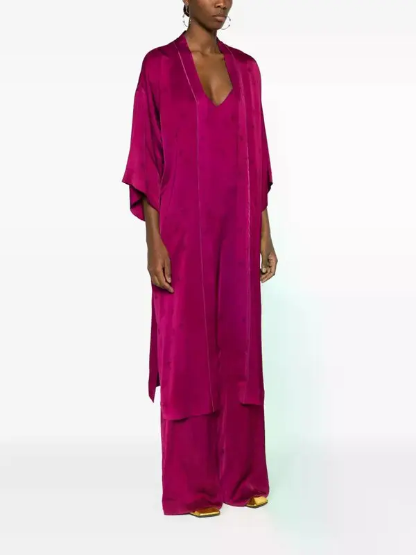 FORTE_FORTE Star-jacquard Satin Coat