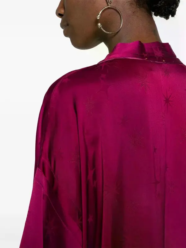 FORTE_FORTE Star-jacquard Satin Coat