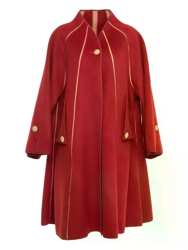 YANGKEHAN Button-front Coat With Ribbed Detailing