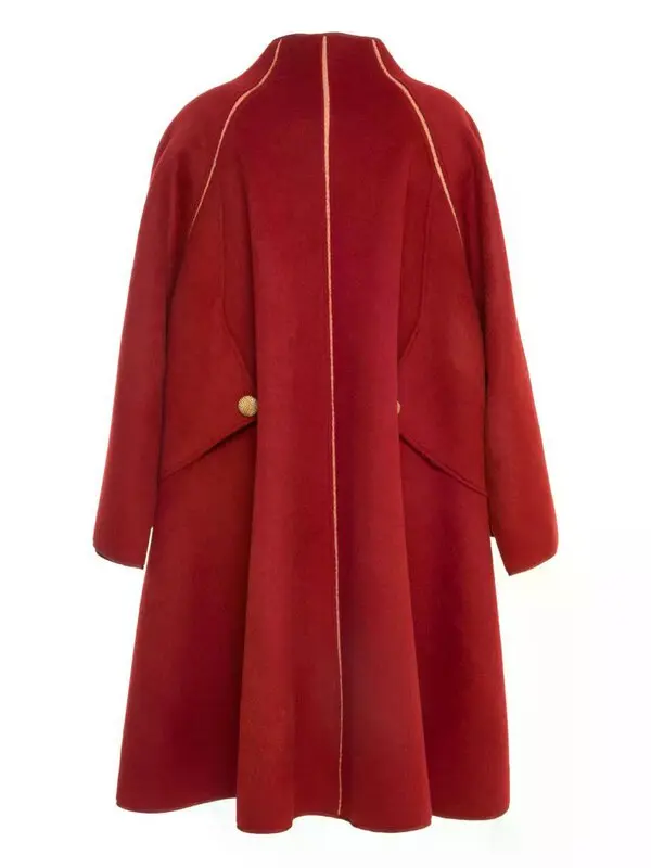 YANGKEHAN Button-front Coat With Ribbed Detailing