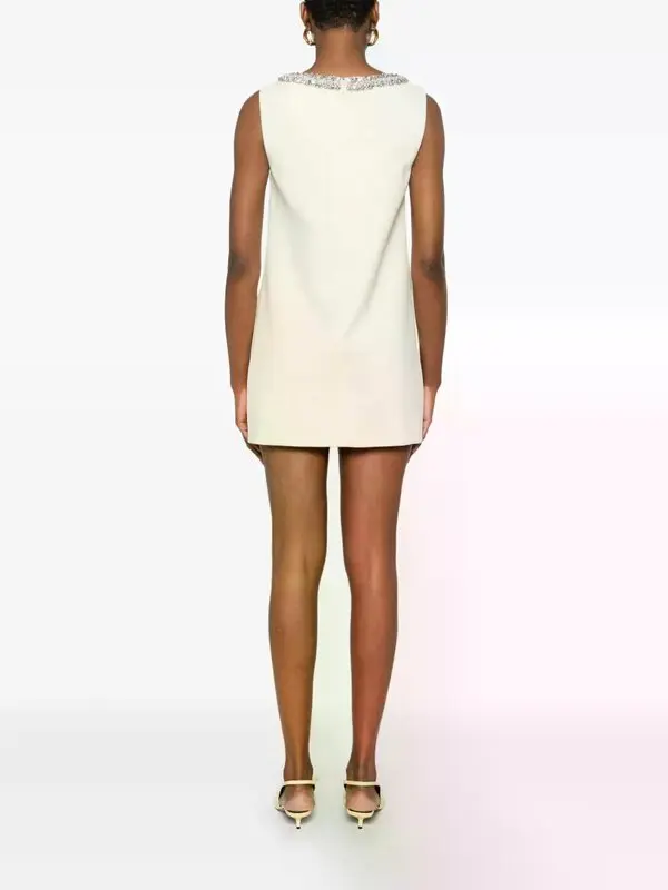SELF-PORTRAIT Crepe Bow-detail Mini Dress