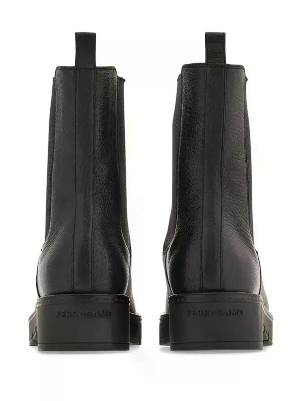 FERRAGAMO Leather Chelsea Boots