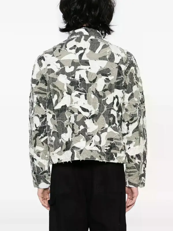 WHO DECIDES WAR Camo Trucker Jacket