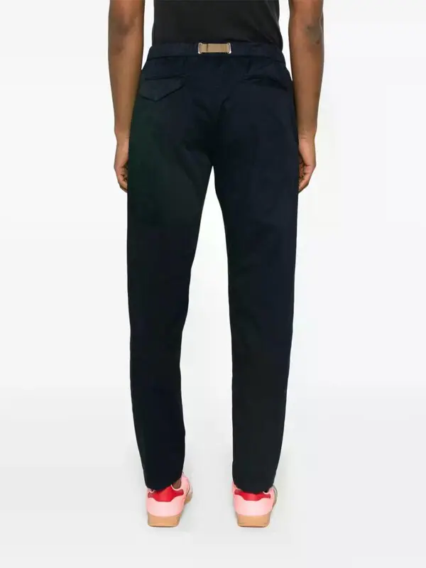 WHITE SAND Tapered Trousers With Belted Waist - Blue