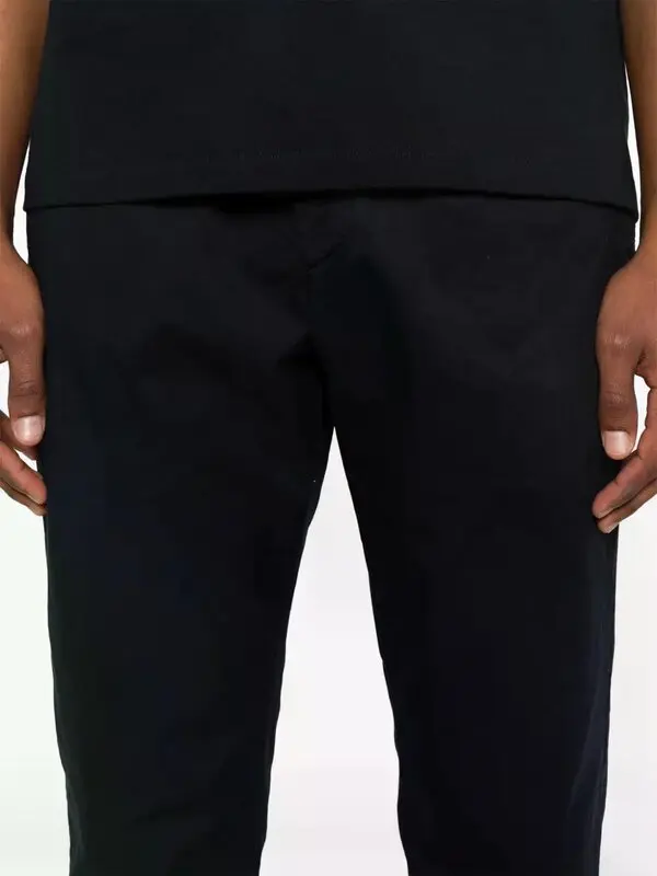 WHITE SAND Tapered Trousers With Belted Waist - Blue