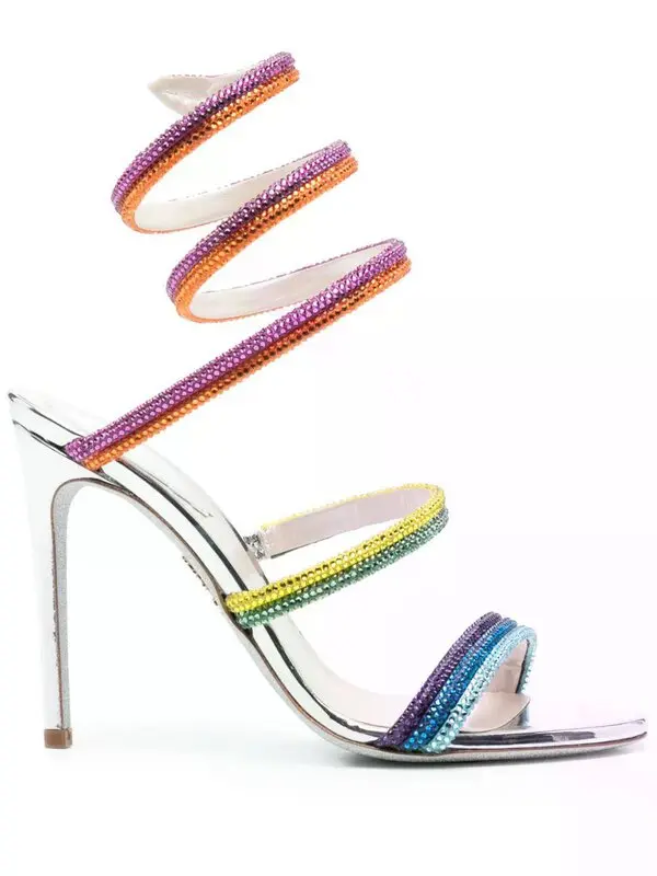 Rene Caovilla Rainbow 105mm Leather Sandals