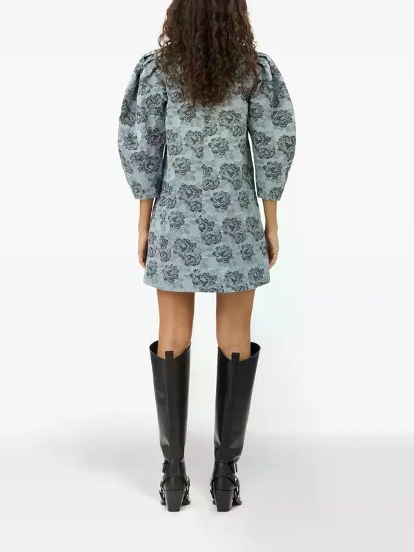 GANNI Patterned Jacquard Mini Dress