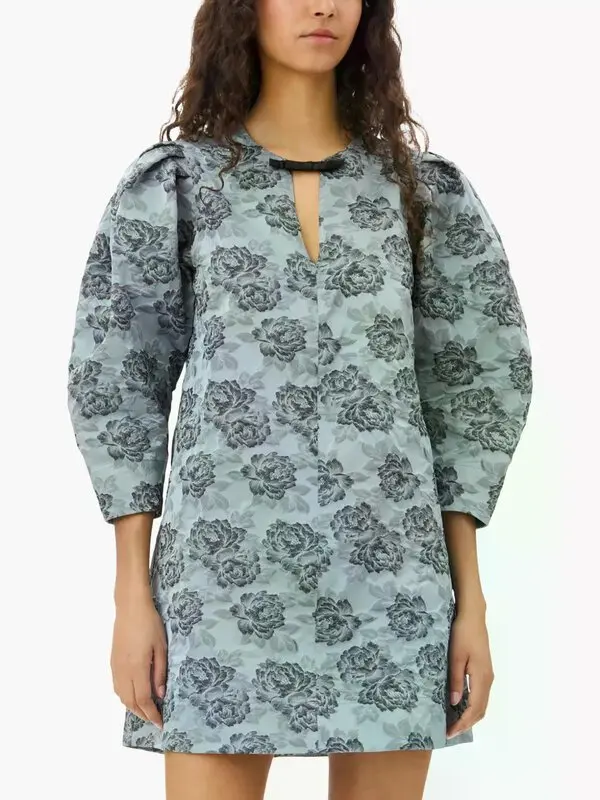 GANNI Patterned Jacquard Mini Dress
