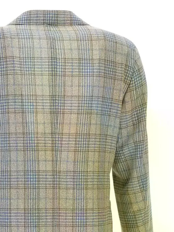 SANTANIELLO Plaid-pattern Blazer - Grey