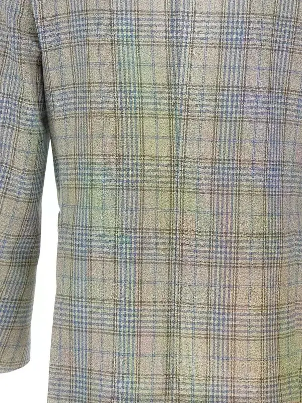 SANTANIELLO Plaid-pattern Blazer - Grey
