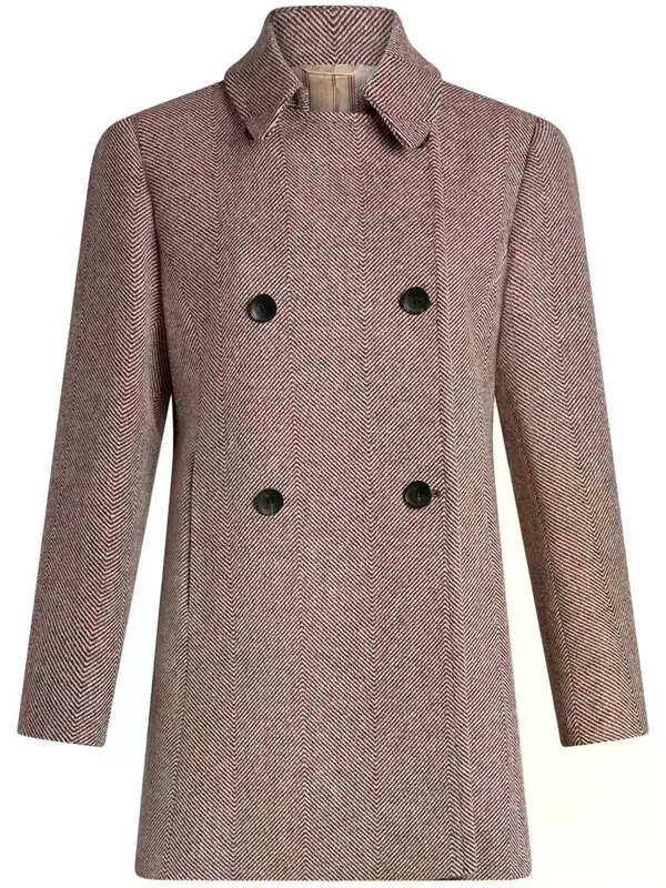 Etro Herringbone Double-breasted Coat