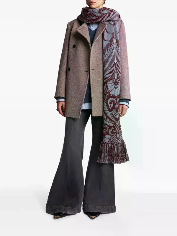 Etro Herringbone Double-breasted Coat