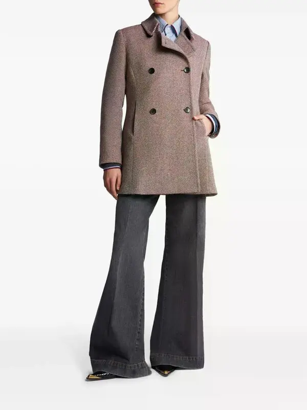 Etro Herringbone Double-breasted Coat