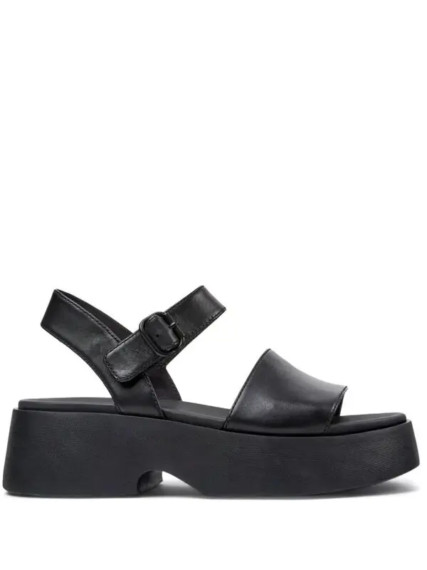 Camper Tasha Buckle-strap Platform Sandals - Black