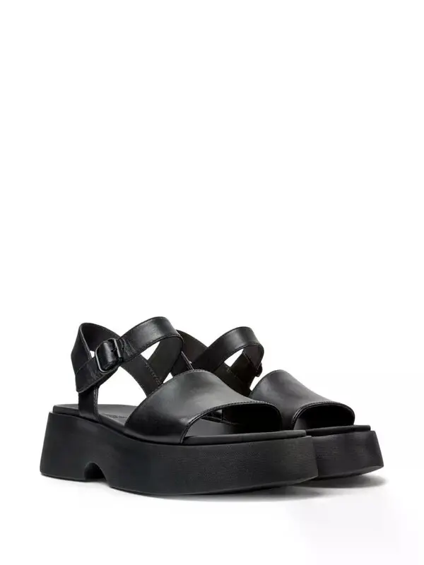 Camper Tasha Buckle-strap Platform Sandals - Black