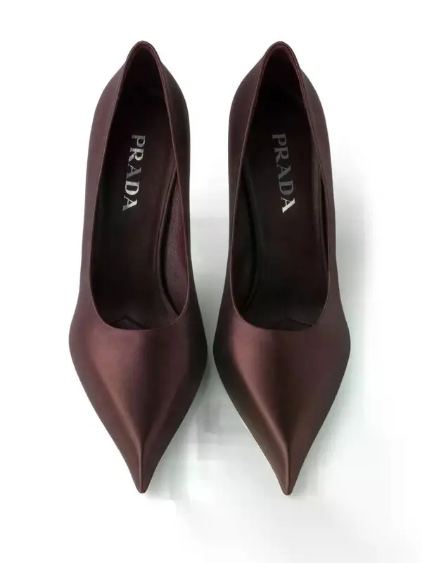 Prada 85mm Satin Pumps - Red