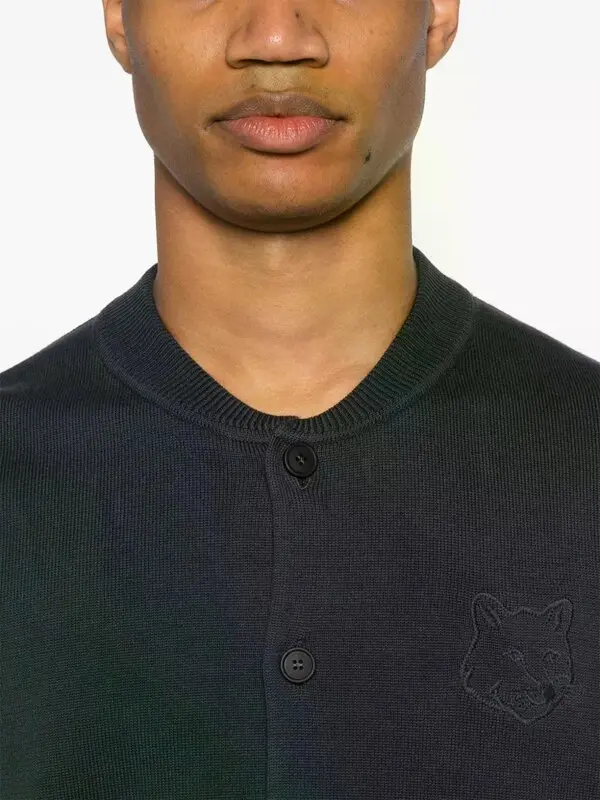 Maison Kitsuné Bold Fox Head-embroidered Cardigan