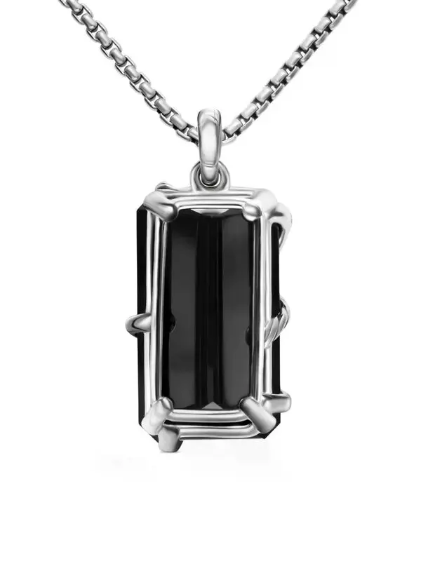 David Yurman Sterling Black Onyx And Diamond Amulet
