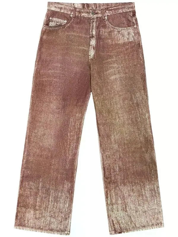Camper Distressed Straight-leg Jeans - Red