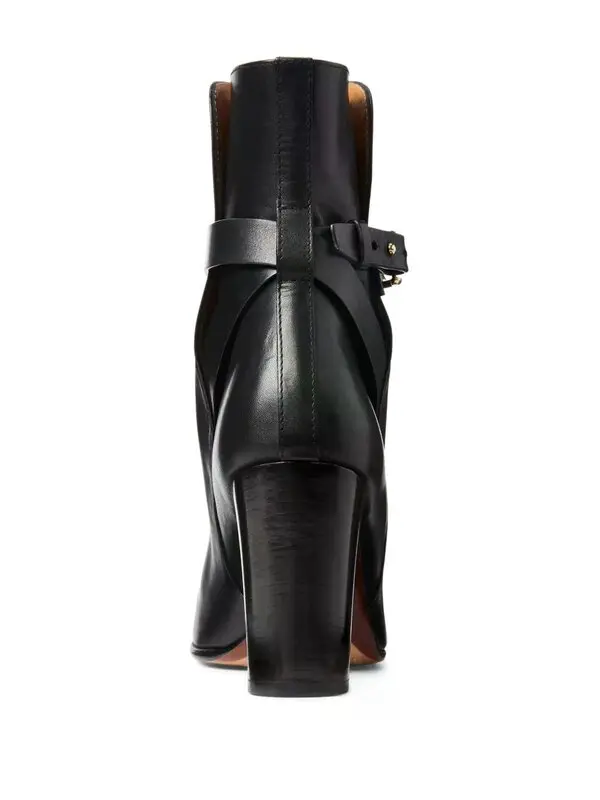Ralph Lauren 75mm Leather Ankle Boots