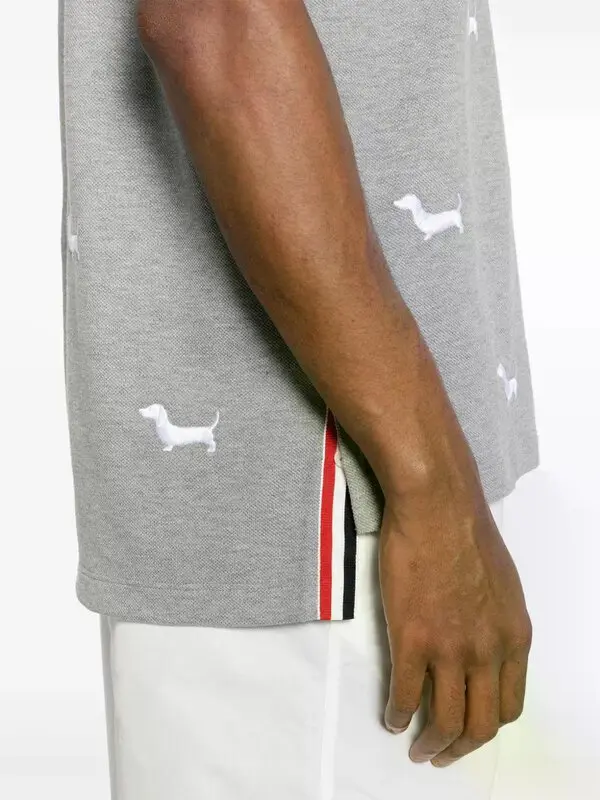 Thom Browne Dog-embroidery T-shirt