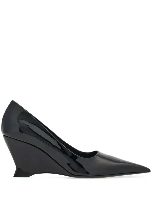 FERRAGAMO 70mm Wedge-heel Leather Pumps