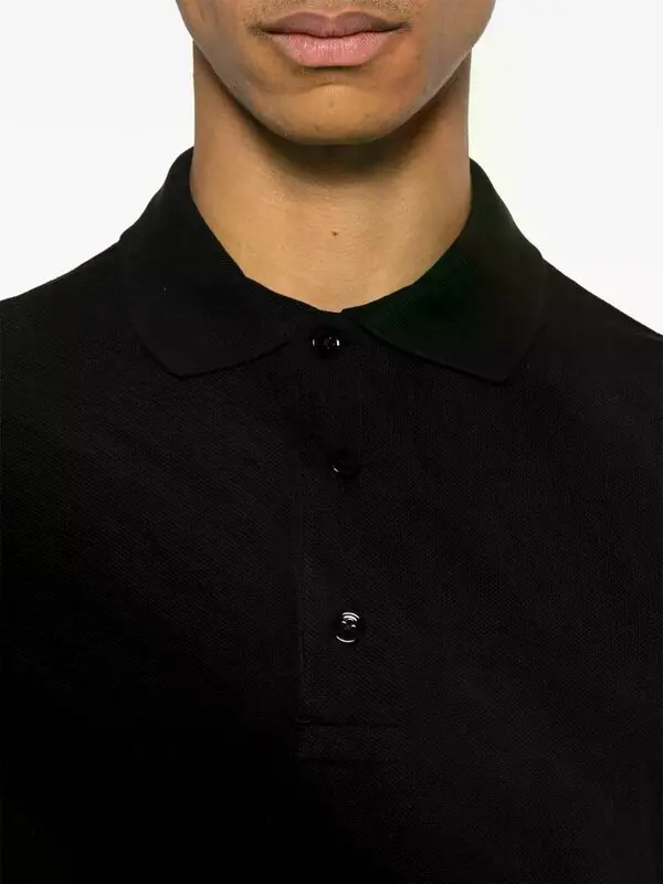 TOM FORD Piqué Polo Shirt - Black