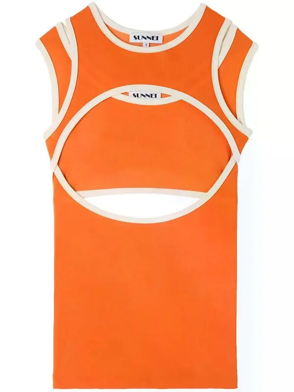 Sunnei Crew Neck Cut-out Tank Top