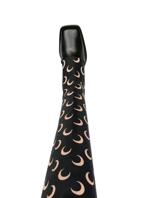 MARINE SERRE Regenerated Jersey Knee-high Boots