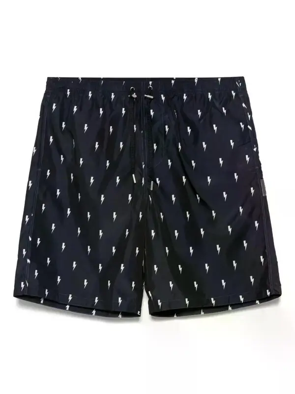 Neil Barrett Micro Bolts Swim Shorts - Blue