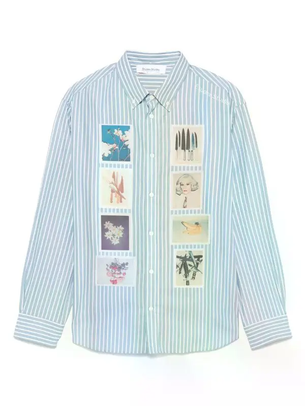 Études Studio Striped Shirt With Embroidered Warhol Graphics