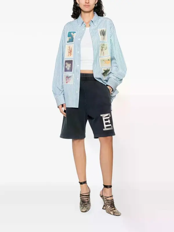 Études Studio Striped Shirt With Embroidered Warhol Graphics