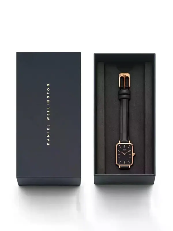 DANIEL WELLINGTON Quadro Pressed Sheffield 20x26mm Watch - Black