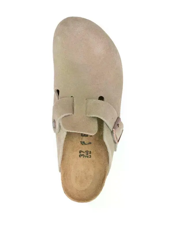 BIRKENSTOCK Boston Suede Sandals - Neutrals