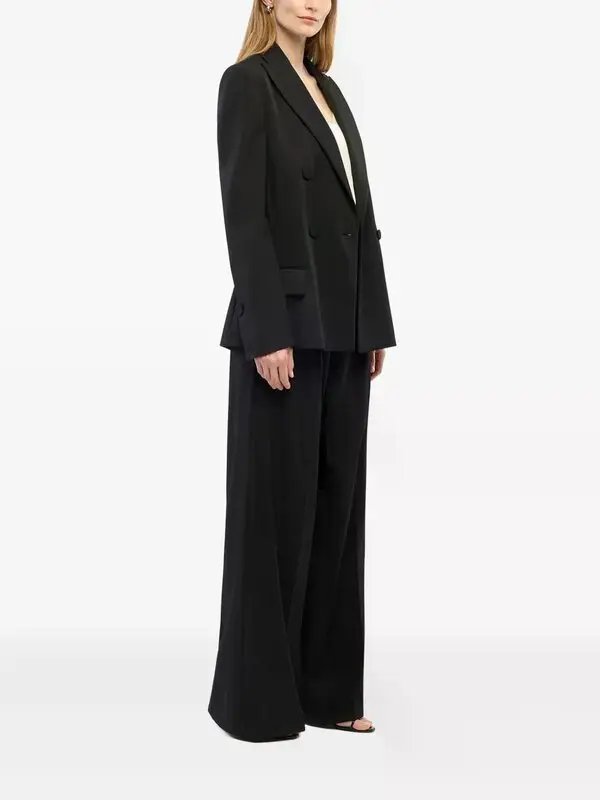 Another Tomorrow Double-breasted Blazer - Black
