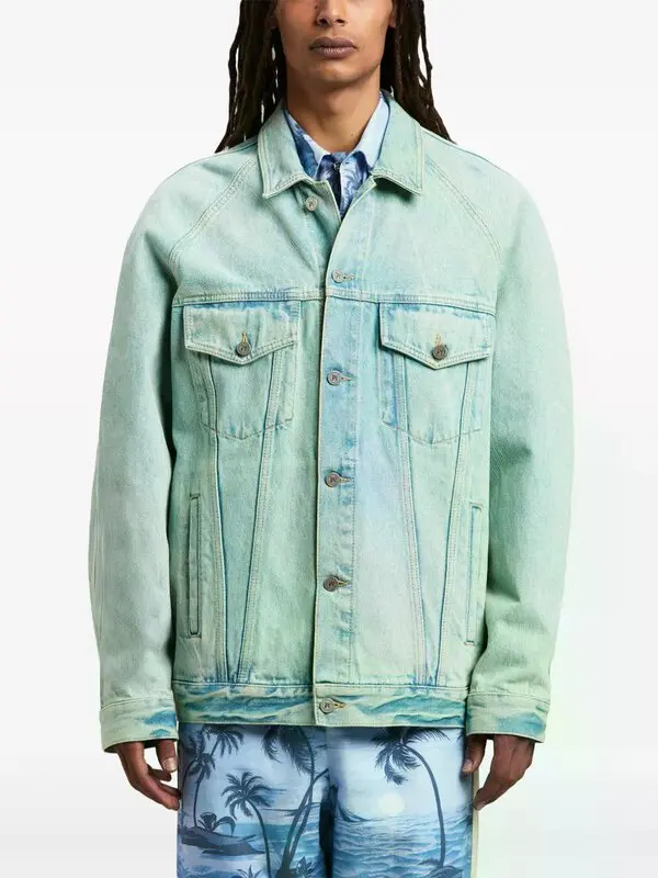 Palm Angels Overdyed Denim Jacket