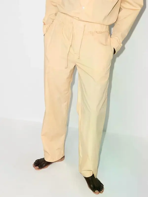 TEKLA Drawstring Poplin Pajama Bottoms